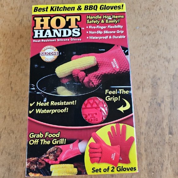 As Seen On TV | Kitchen | Hot Hands Heat Resistant Red Silicone Kitchen ...
